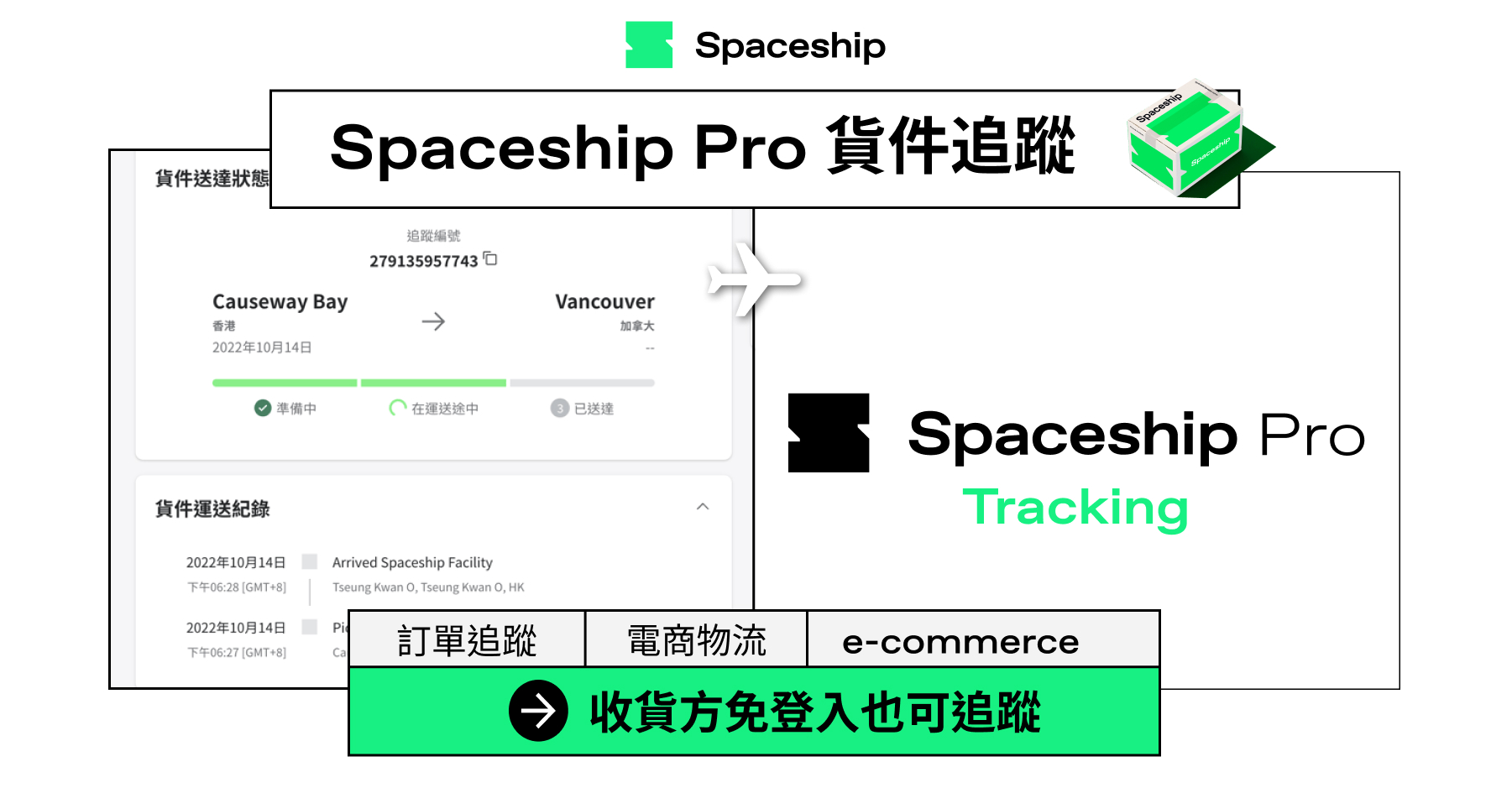 Spaceship Pro Tracking 追蹤包裹的2種方式